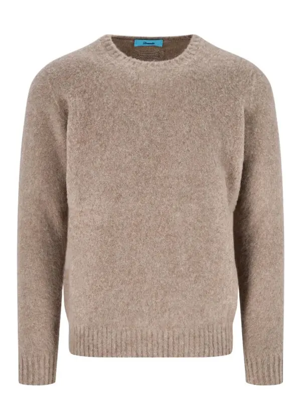 DRUMOHR 100% Lambswool Crewneck Sweater - Beige
