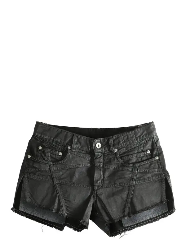 Rick Owens Cotton Shorts With Belt Loops And Six Pockets - Nero