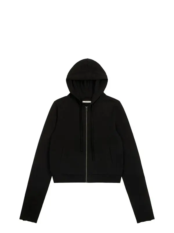ENTIRE STUDIOS Zip-front Cotton Hoodie - Nero