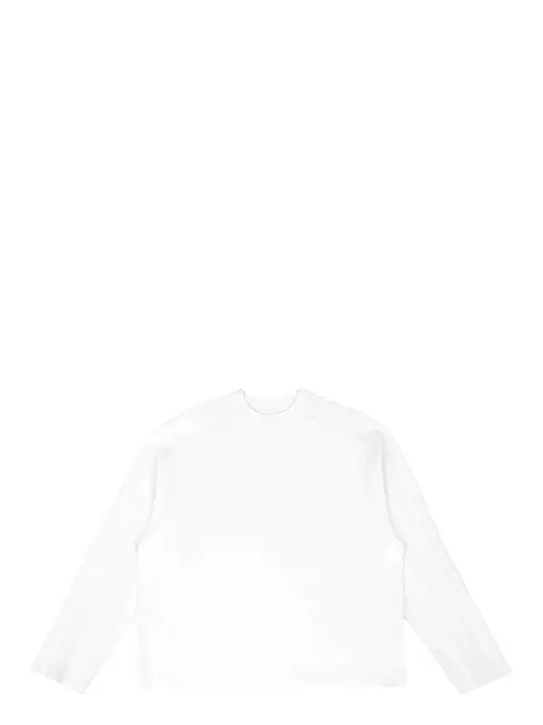 ENTIRE STUDIOS 100% Cotton Long Sleeve Crewneck T-shirt - Bianco