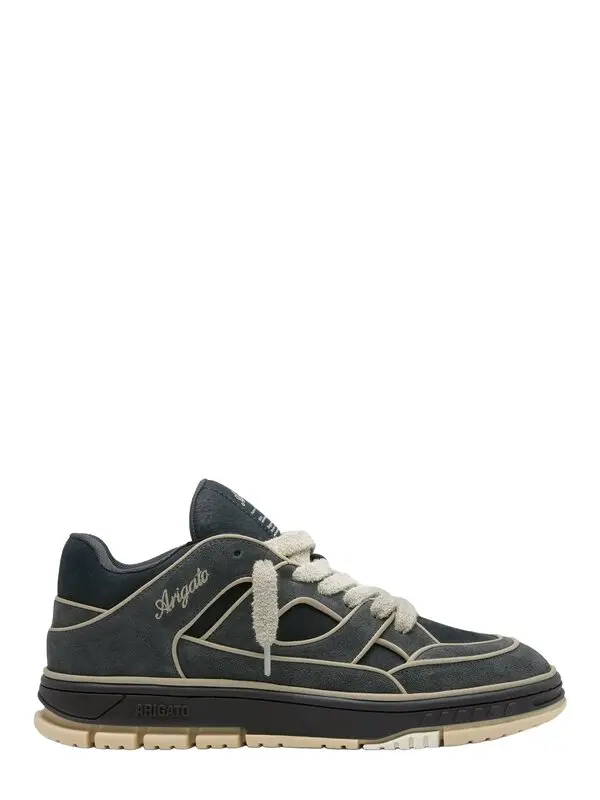 Axel Arigato Leather, Suede & Nubuck Sneakers With Embroidered Logo And Perforation Details - Nero