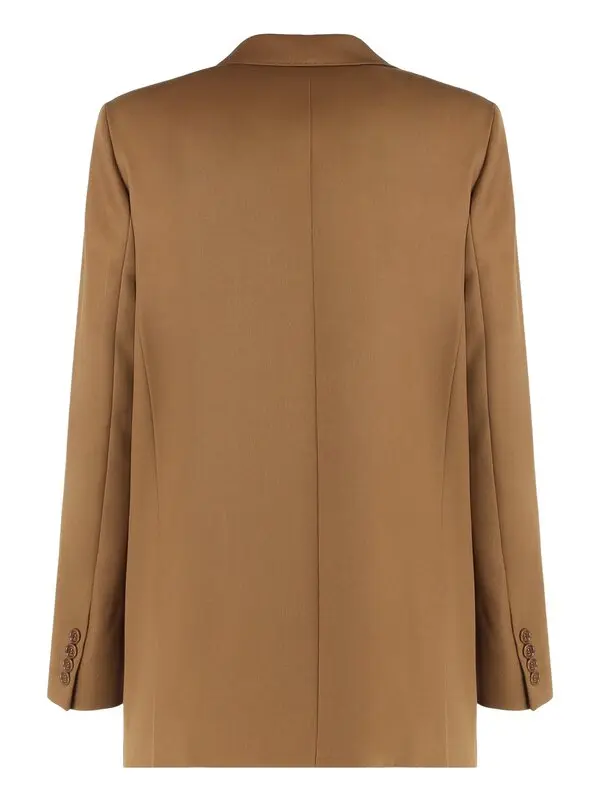 Max Mara Double-breasted Wool Blazer - Camel