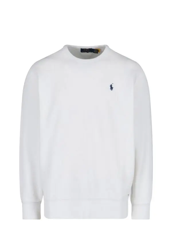 Polo Ralph Lauren Cotton-blend Crewneck Sweatshirt - White
