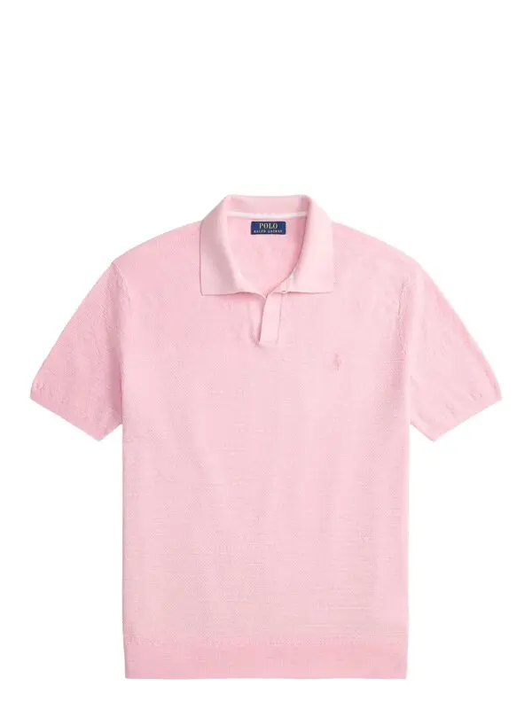 Polo Ralph Lauren Rib-knit Johnny Collar Polo - Rosa