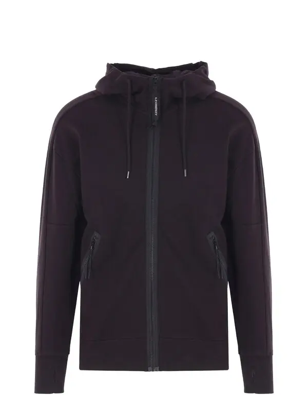 C.P. COMPANY Adjustable Goggle Hood Sweatshirt - Nero