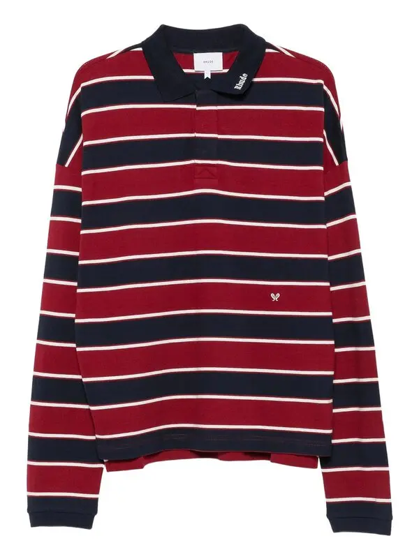 Rhude Cotton Polo With Embroidered Logo To The Collar - Rosso
