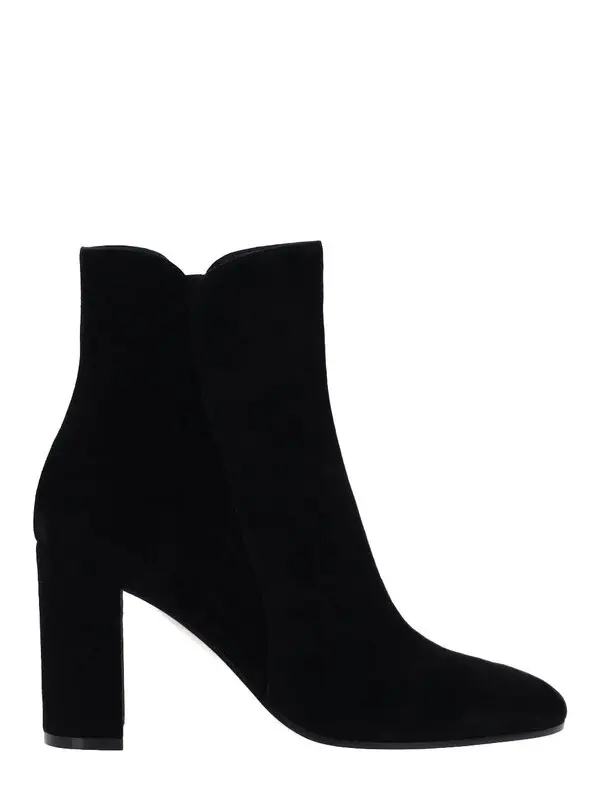 GIANVITO ROSSI Premium Goat Suede Ankle Boots - Black