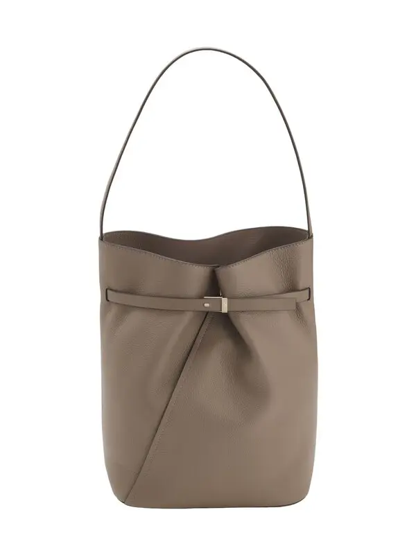 BOSS Leather Bucket Bag With Gold-tone Hardware - Brown