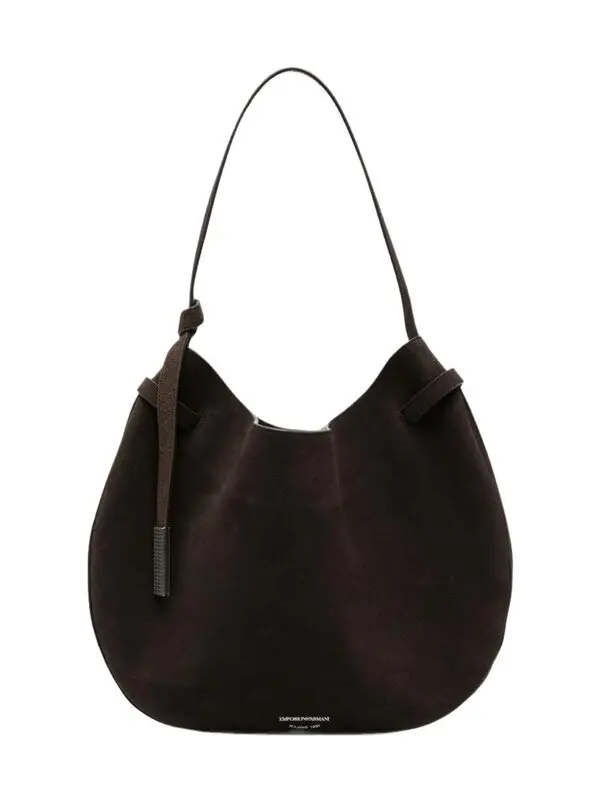 Emporio Armani Leather Hobo Bag - Brown