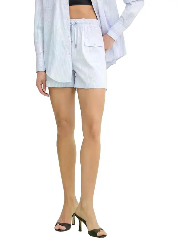 FRACOMINA Striped Drawstring Shorts - Blue
