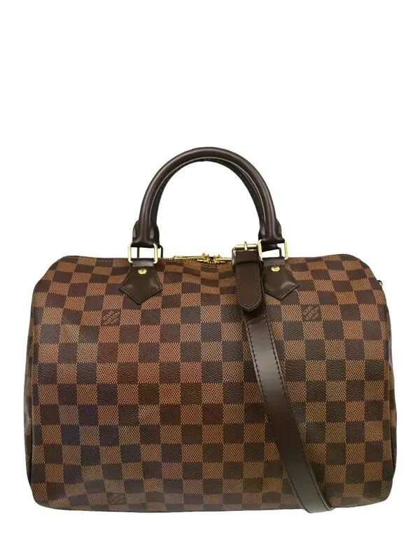 LOUIS VUITTON 2018 Damier Speedy Bandoulière Tote Bag - Brown