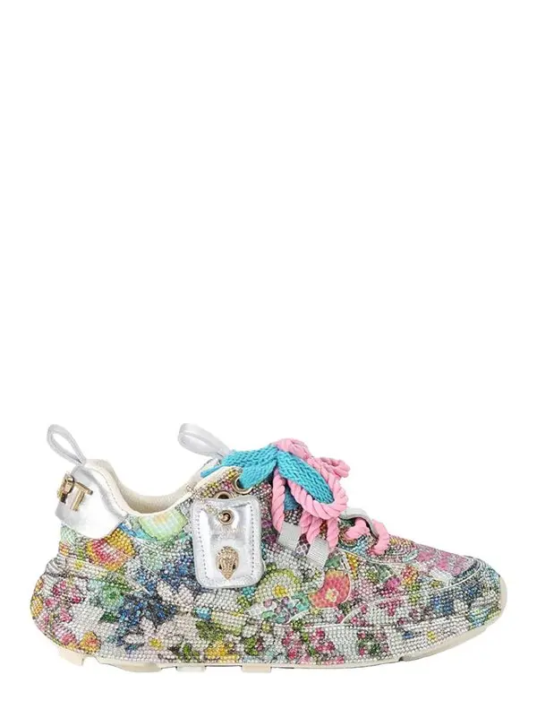 Kurt Geiger Runner Sneakers With Floral Sequin Embellishments - White