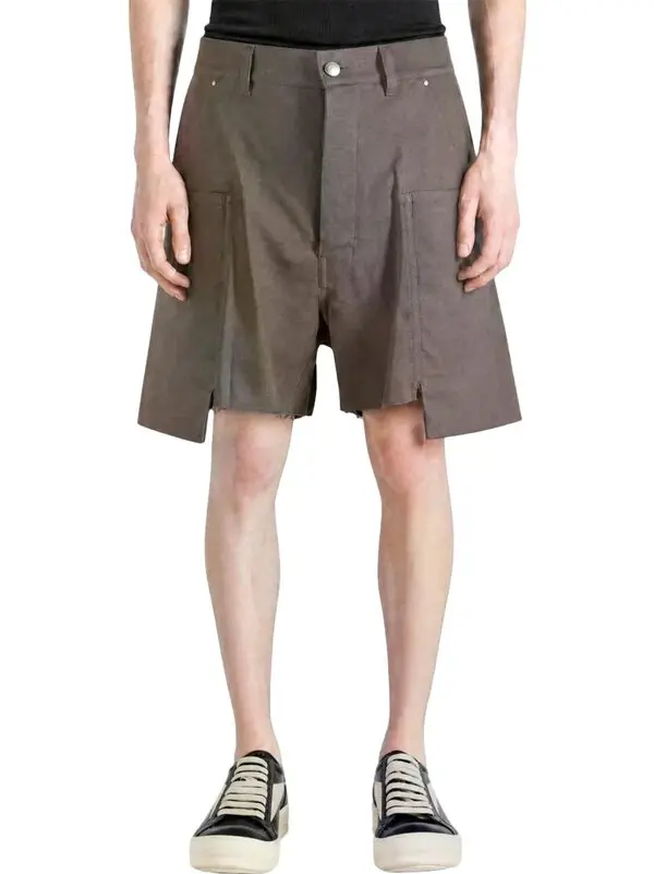 Rick Owens Raw-edge Panelled Shorts - Grey
