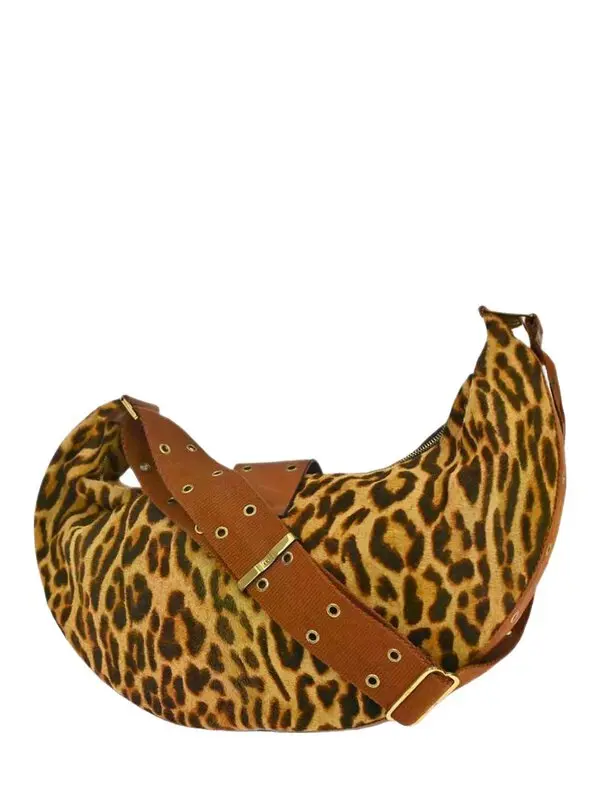 Dior 2004 Street Chic Leopard Print Shoulder Bag - Brown