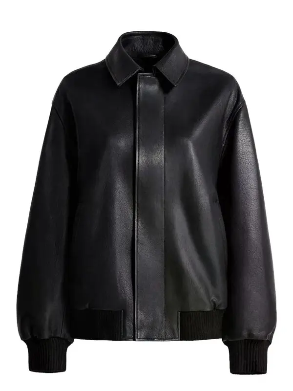 Nour Hammour Toyen Elegant Bomber Jacket - Black