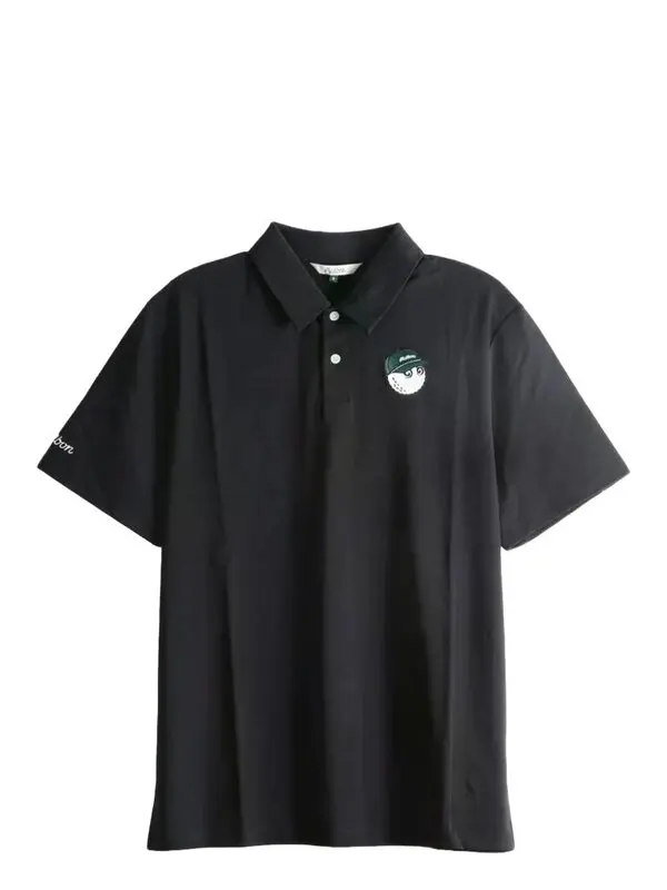 MALBON Logo-embroidered Polo Shirt - Black