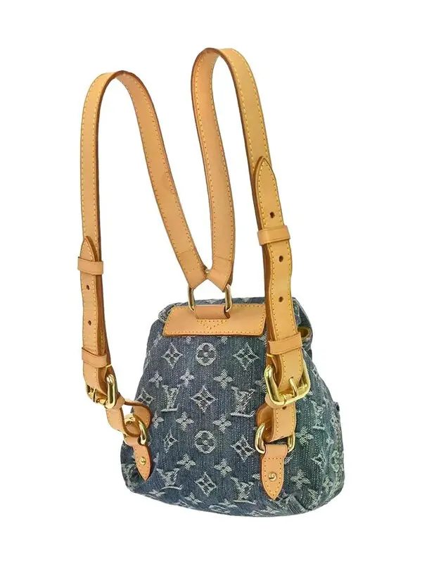 LOUIS VUITTON Monogram Denim Backpack - Blue