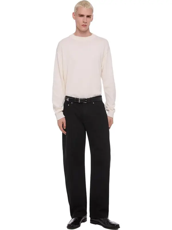 Helmut Lang Distressed Crewneck Sweater - White