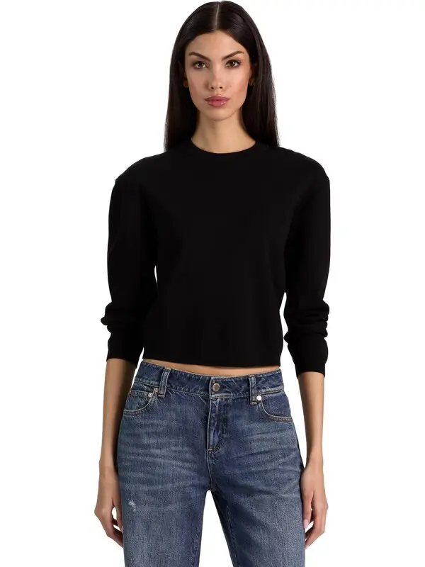 Alice + Olivia Callum Pullover With Lace-up Back - Black