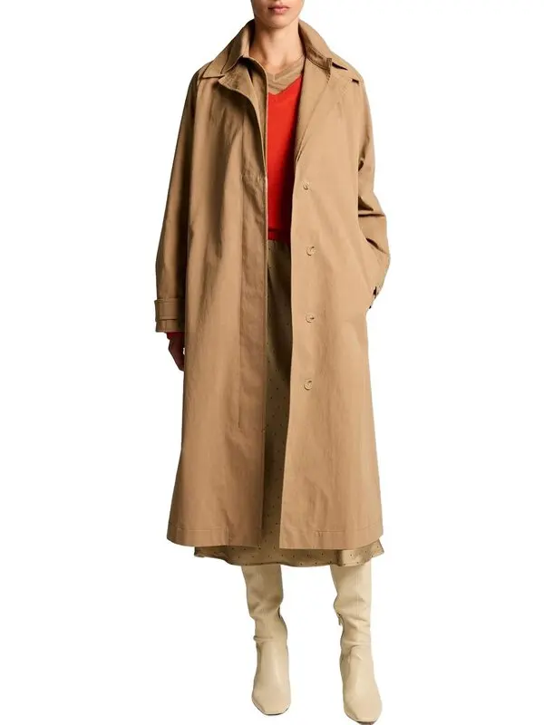 Vince Double-collar Cotton-blend Trench Coat - Carmello