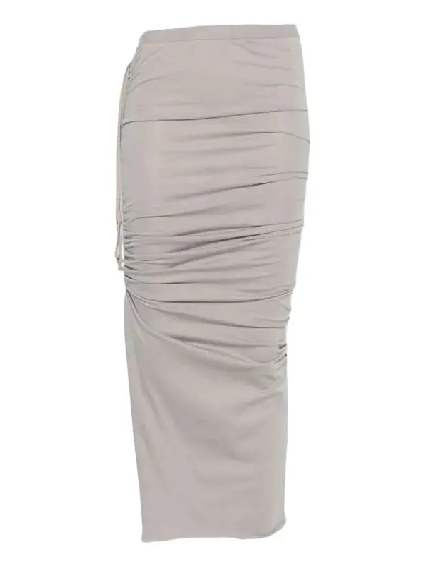 Rick Owens Gathered Skirt With Drawstring - Grey