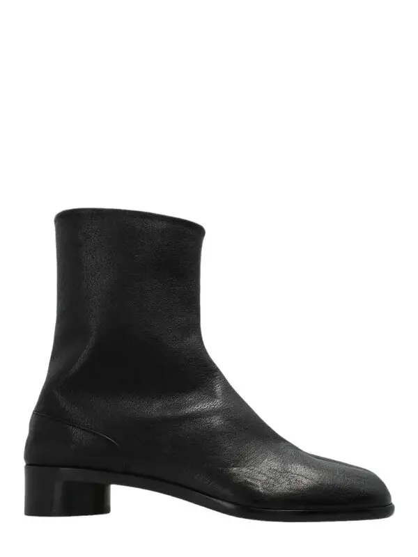 MAISON MARGIELA Leather Tabi Ankle Boots - Black