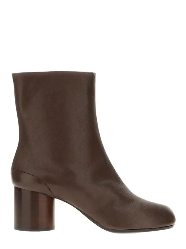MAISON MARGIELA Leather Tabi Ankle Boots - Brown