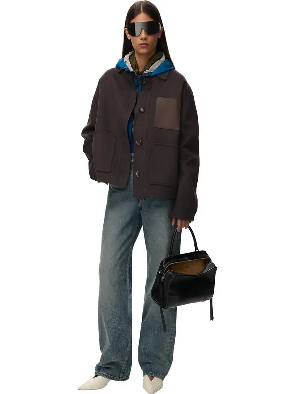 Loewe Wool And Cashmere Workwear Jacket - Brown/grey