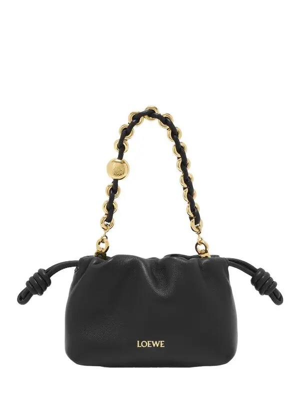 Loewe Nano Flamenco Purse In Mellow Nappa Lambskin - Black