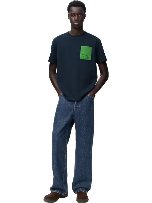 Loewe Relaxed Fit T-shirt In Cotton - Navy Blue