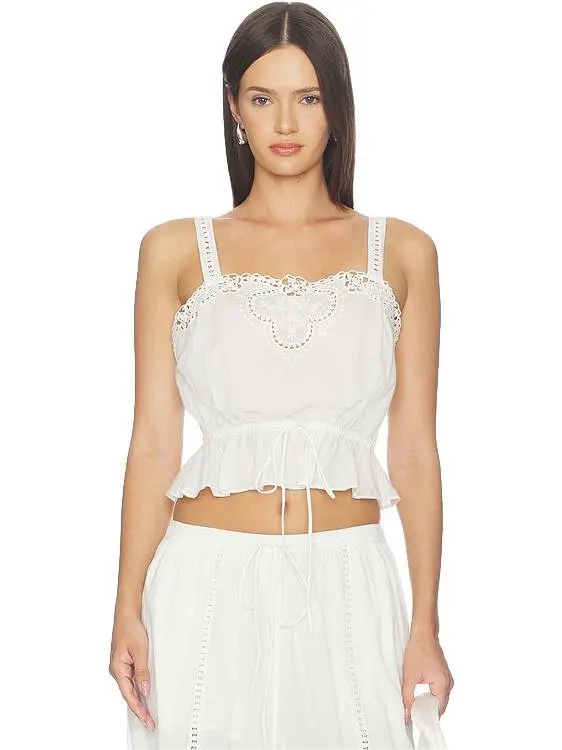 CAMILA COELHO Carlina Top - Ivory