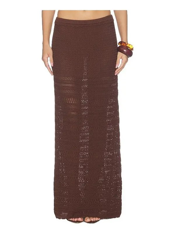 Devon Windsor Wynne Knit Maxi Skirt - Cocoa