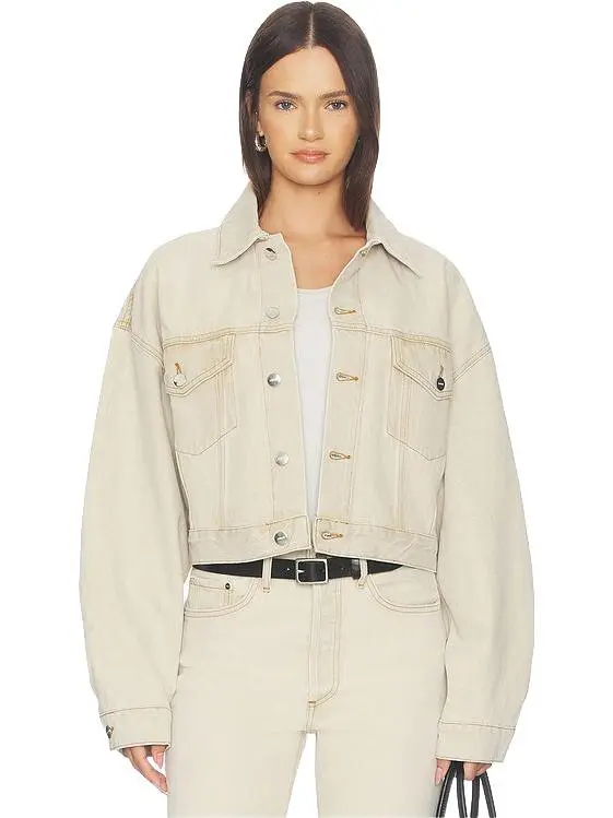 AGOLDE Palmer Cropped Denim Jacket - Arena