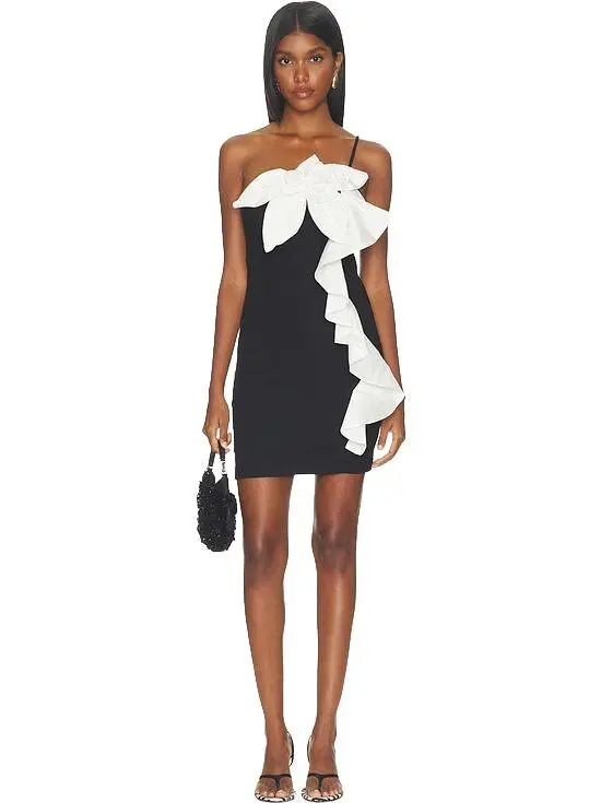 PatBO Taffeta Tarsila Mini Dress - Black