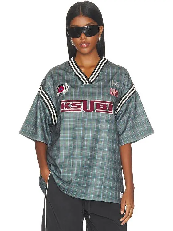 Ksubi Union Jersey Top - Hunter Plaid