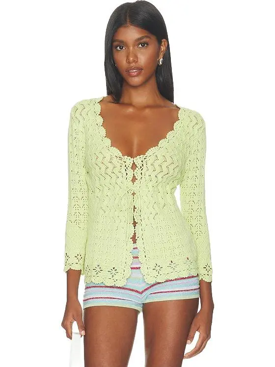 GUIZIO Rosalie Knit Top - Kiwi
