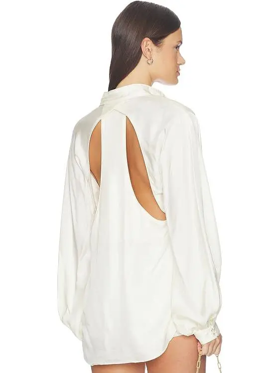 Cult Gaia Lusia Silk Top - Off White