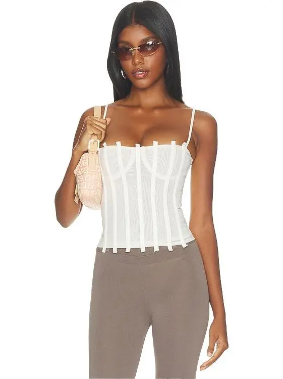 Miaou Lila Corset Top - Vanilla