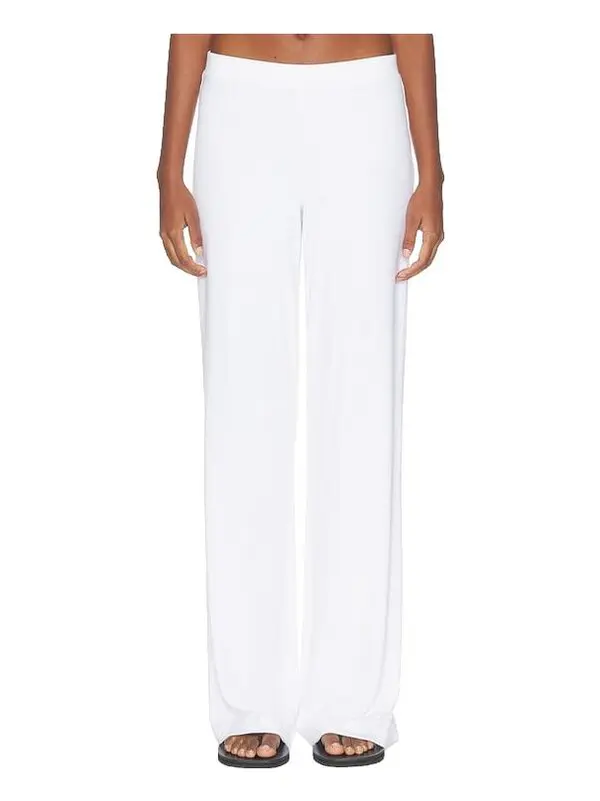 Eterne Butter Rib Easy Lounge Pant - White