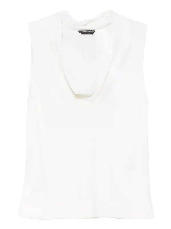 TOM FORD Cowl Neck Sleeveless Top - White
