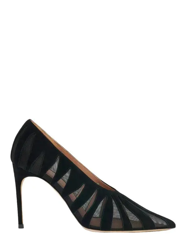 MALONE SOULIERS Tippi Panelled Suede Pumps - Black