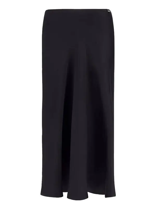 Herno Satin Midi Skirt - Black