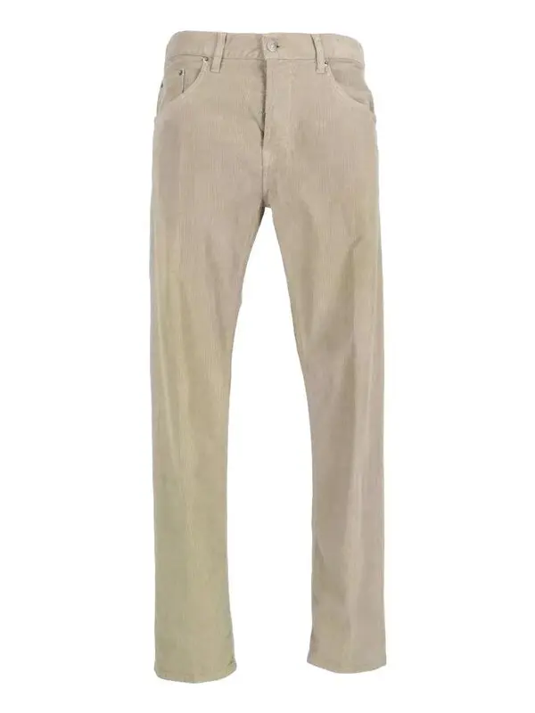 DONDUP Corduroy Straight-leg Trousers - Neutrals