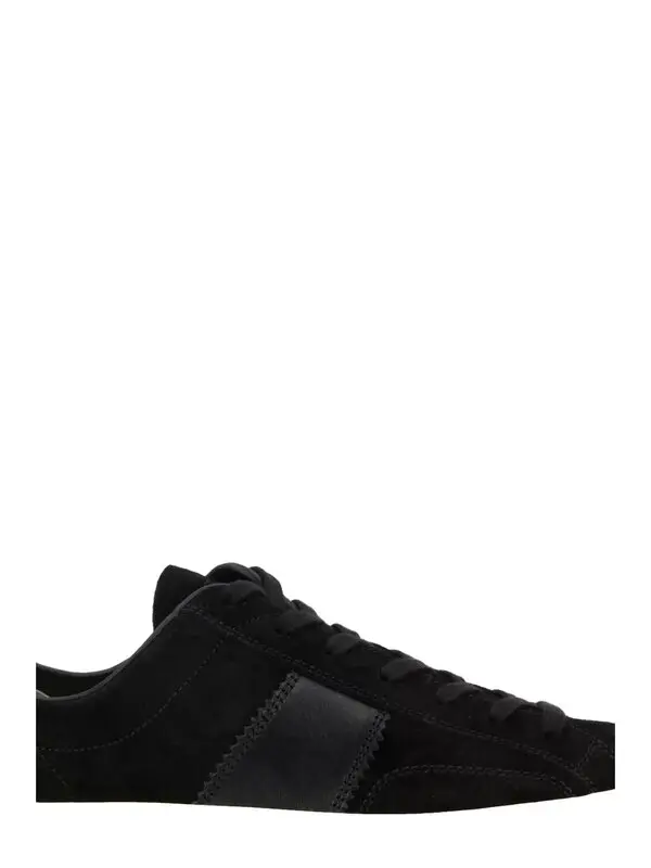 TOM FORD Suede Leather-panel Sneakers - Black
