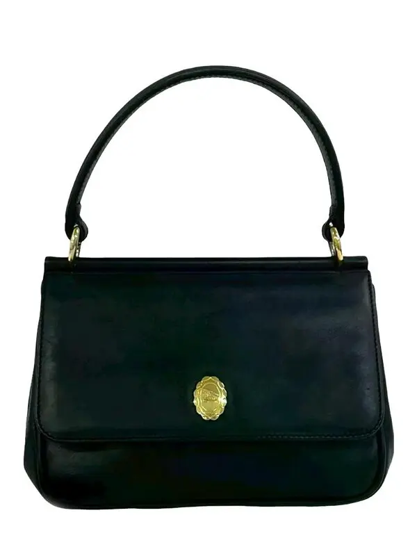 Burberry 20th Century Leather Satchel - Black