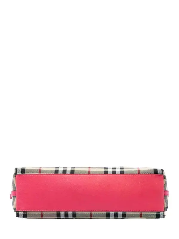 Burberry Haymarket Check Canvas Leah Crossbody Bag - Pink