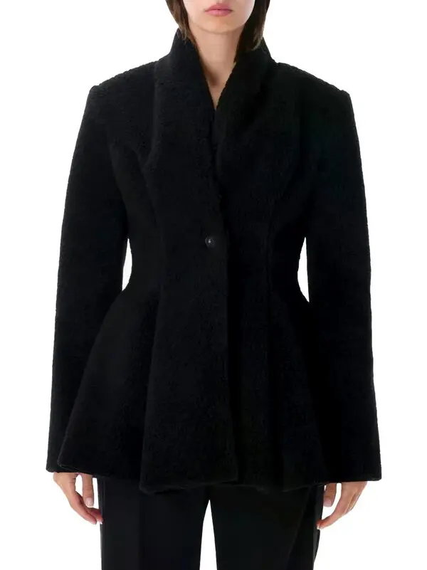 Stella McCartney Fleece Flared Jacket - Black