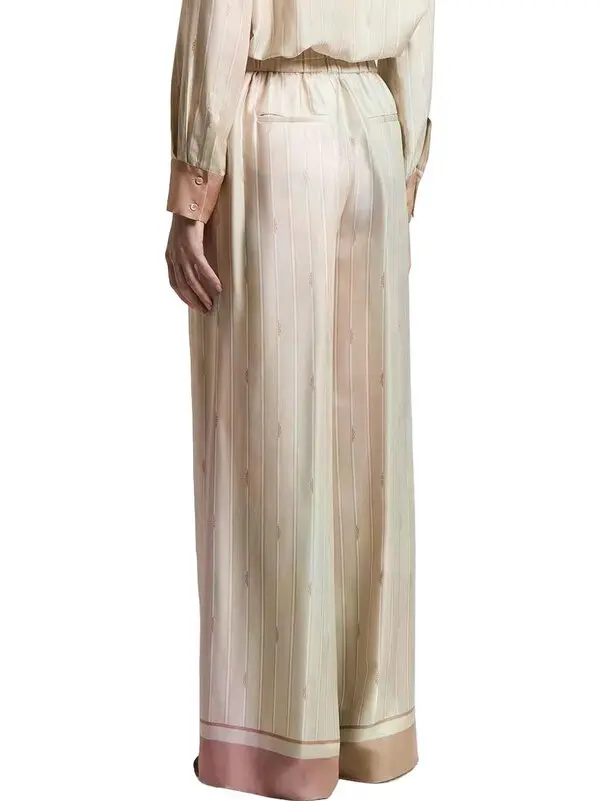 Peserico Striped Palazzo Pants - Neutrals