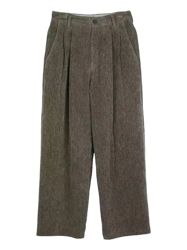 ZIGGY CHEN Chenille Cloth Straight-leg Trousers - Green