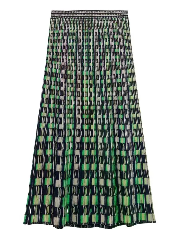 Simkhai Drue Eyelet-knit Midi Skirt - Black